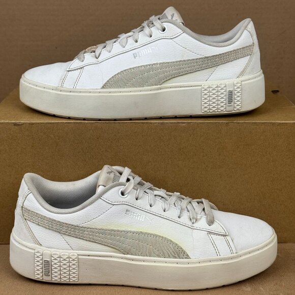 Shoes | Puma White Platform Sneakers Womens Us 9 Eu 4 Preowned | Poshmark